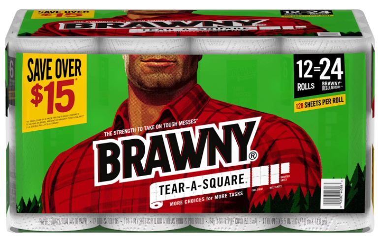 Brawny Paper Towels, 128 2-Ply Sheets , 12 ct — Goisco.com
