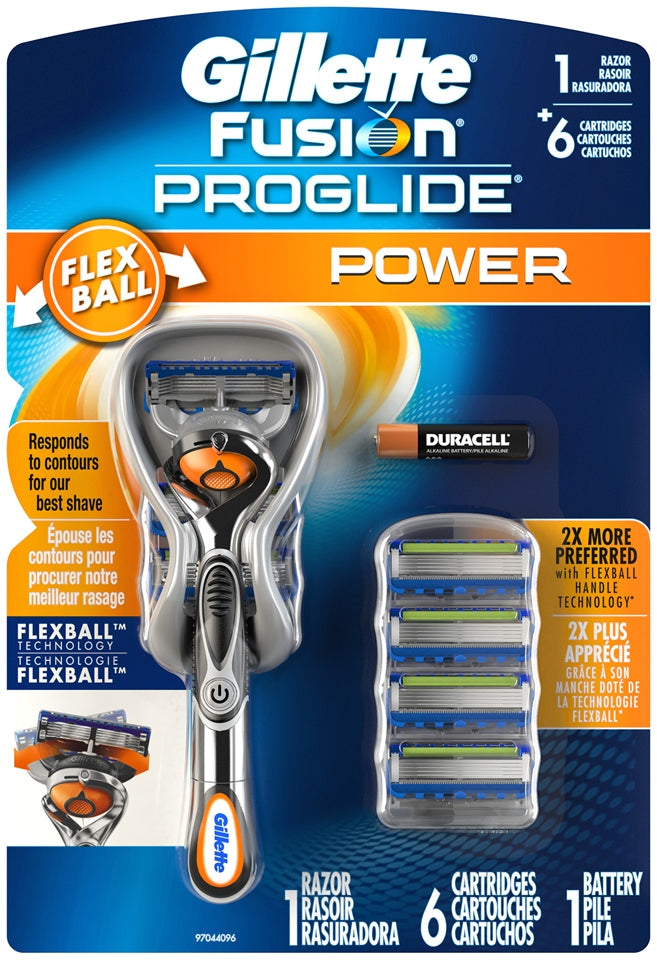 Gillette Fusion Proglide Power FlexBall Razor Kit with Cartridges and ...