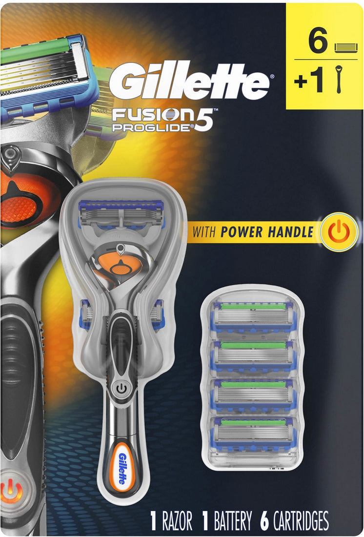 Gillete Fusion 5 Proglide Razor and Blade Refilles, Value Pack, 7 pcs ...