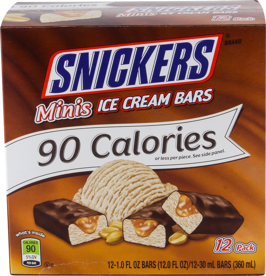 Snickers Minis Ice Cream Bars, 12 ct — Goisco.com