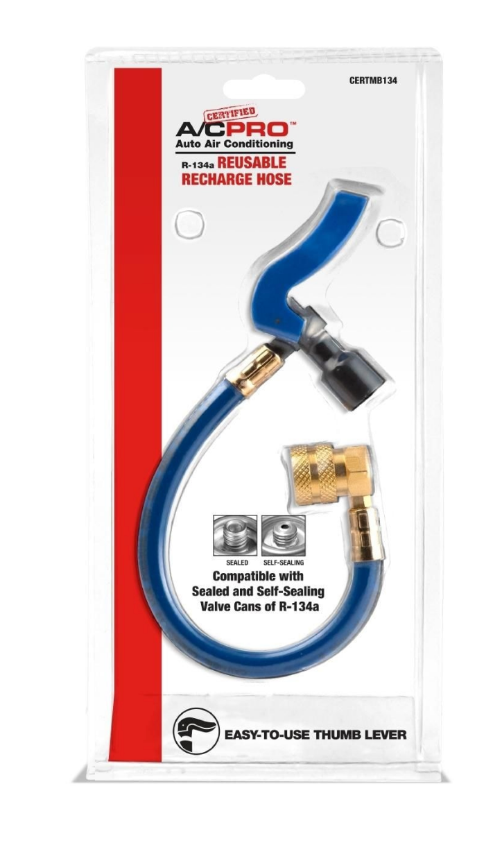 AC Pro Certified Auto Air Conditioning R-134a Reusable Recharge Hose ...