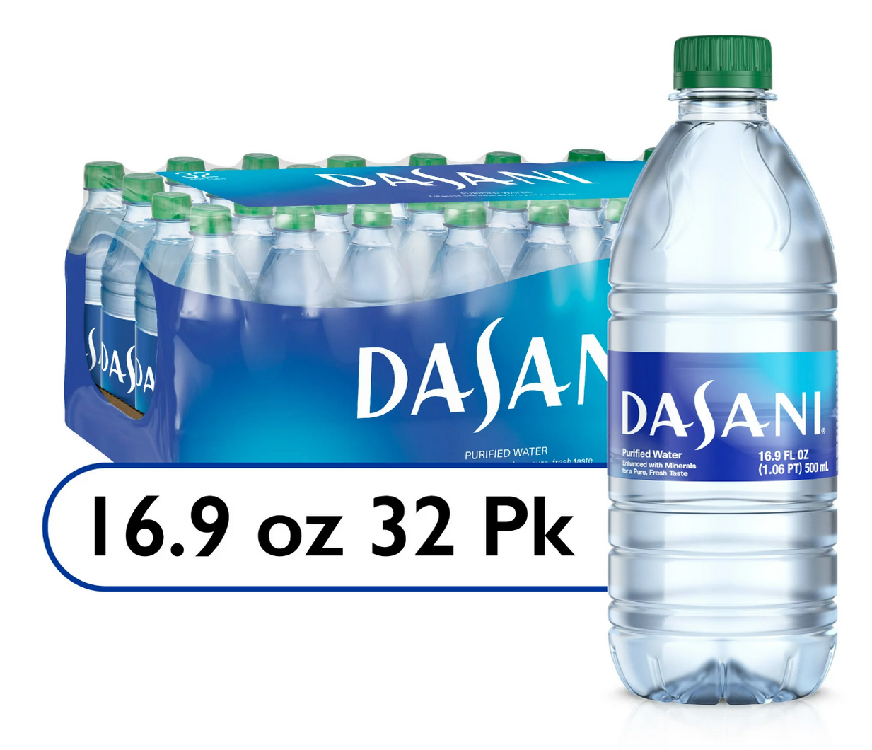 Dasani Purified Enhanced Mineral Water, 32-Pack , 32 x 500 ml — Goisco.com