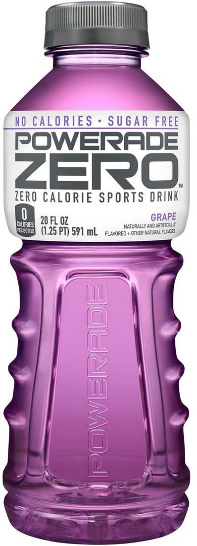 Powerade Zero Calorie Sports Drink, Grape, 20 oz — Goisco.com