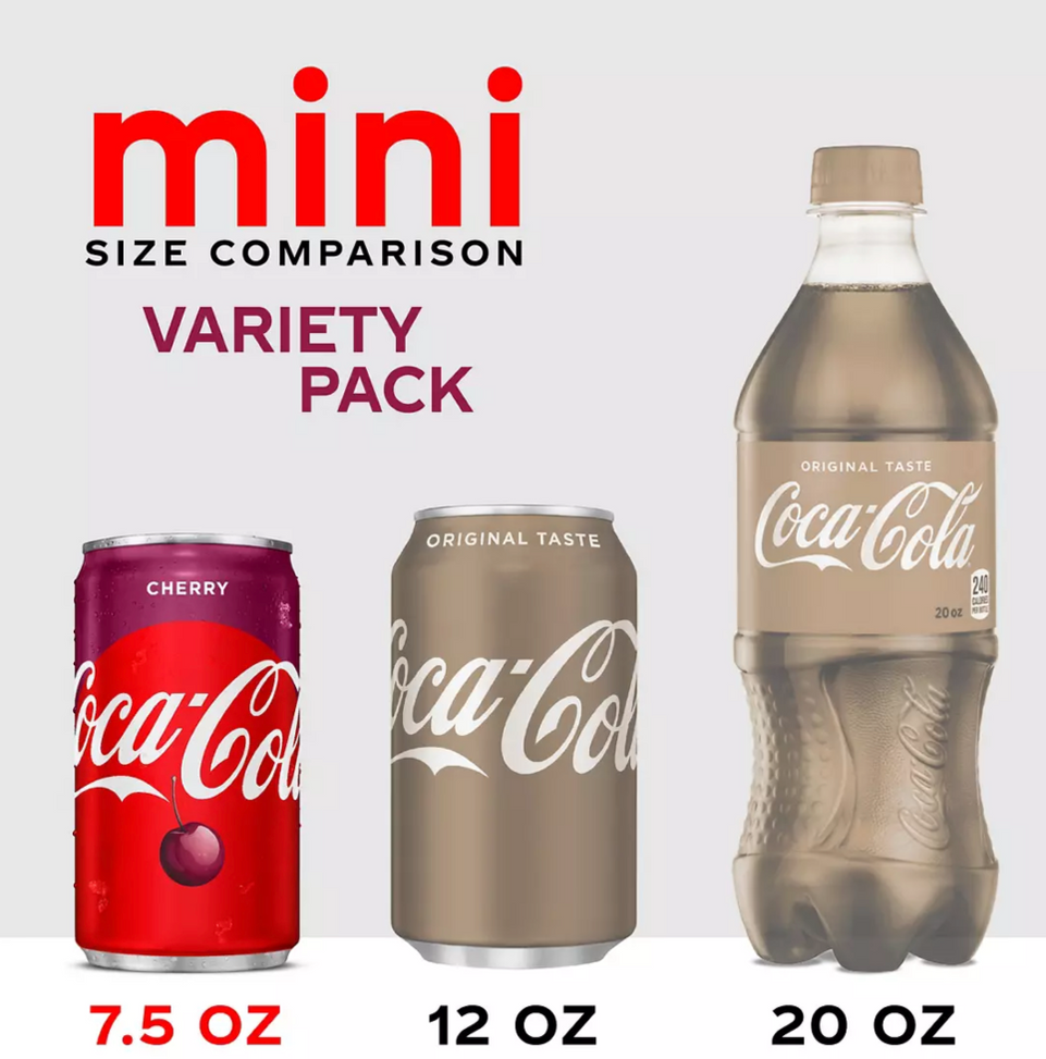 Coca-Cola Mini Cans, Variety Pack , 30 x 7.5 oz — Goisco.com