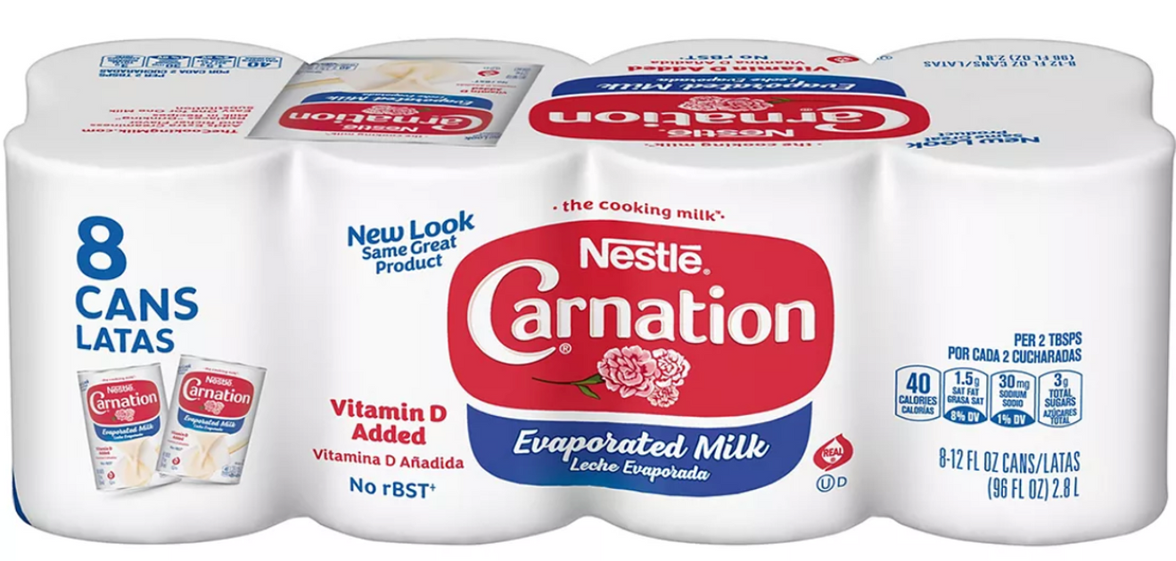 Nestle Carnation Evaporated Milk, 12-Pack , 8 x 12 oz — Goisco.com