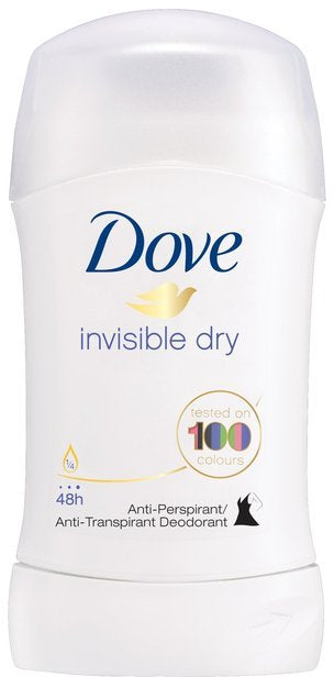 Dove Invisible Dry Anti-Perspirant Deodorant, Tested on 100 Colors, 40 ...