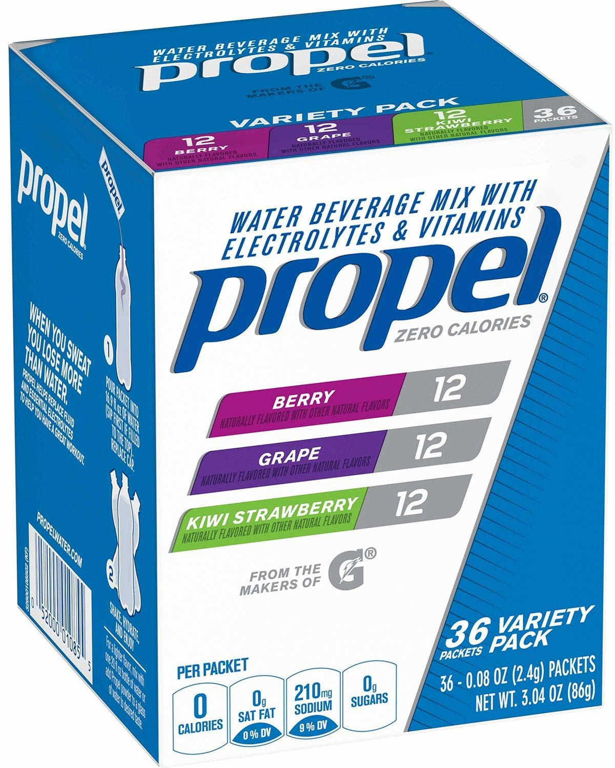 Propel Zero Powder, Variety Pack, 36 ct — Goisco.com