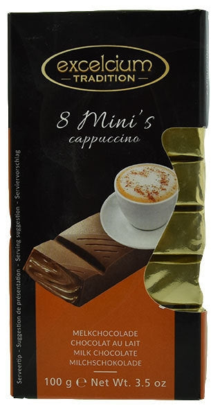 Excelcium 8 Mini's Cappuccino Milk Chocolates, 100 g — Goisco.com