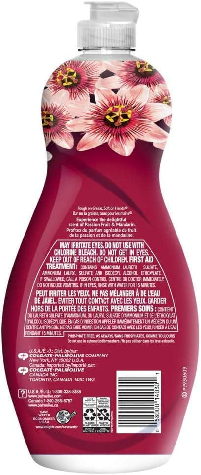 Palmolive Ultra Liquid Dish Soap, Passion Fruit & Mandarin Scent , 20 ...