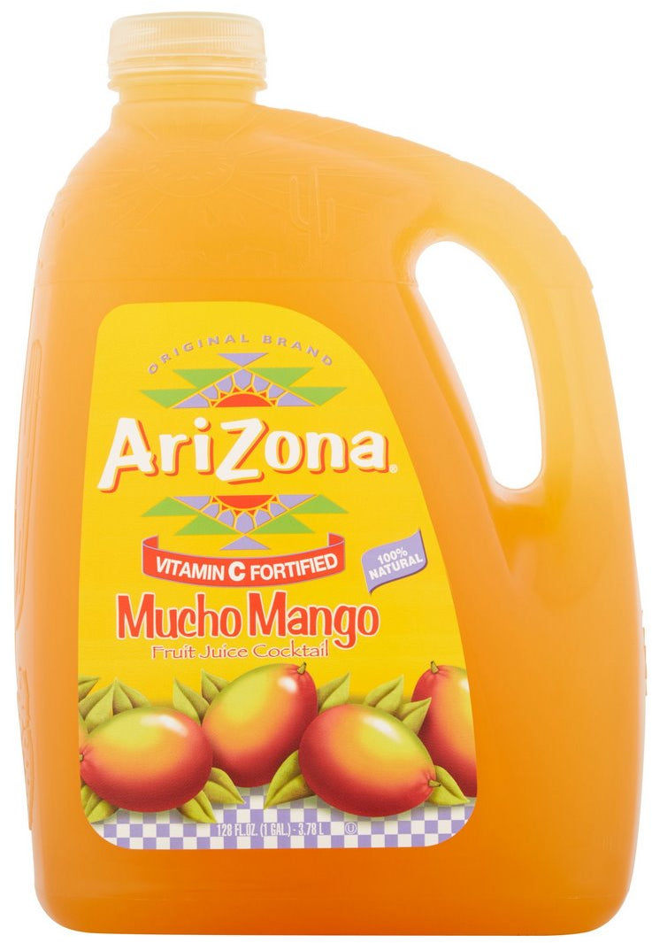 AriZona Mucho Mango Fruit Juice Cocktail, with Vitamin C, 1 gal ...