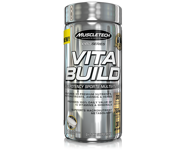 Muscletech Vita Build High Potency Sports Multivitamins Capsules, 60 c ...
