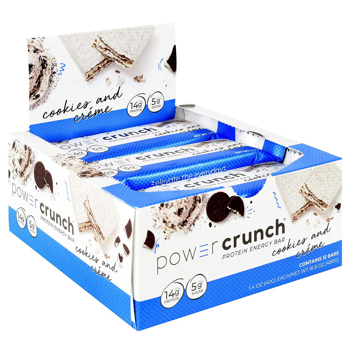 Power Crunch Protein Energy Bars, Cookies & Cream, 12 ct — Goisco.com