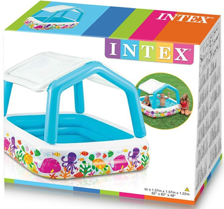 Intex Sun Shade Inflatable Pool, 62 x 62 x 48 inch — Goisco.com
