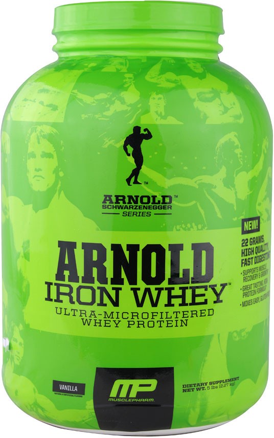 MP MusclePharm Arnold Schwarzenegger Iron Whey Protein Powder, Vanilla ...