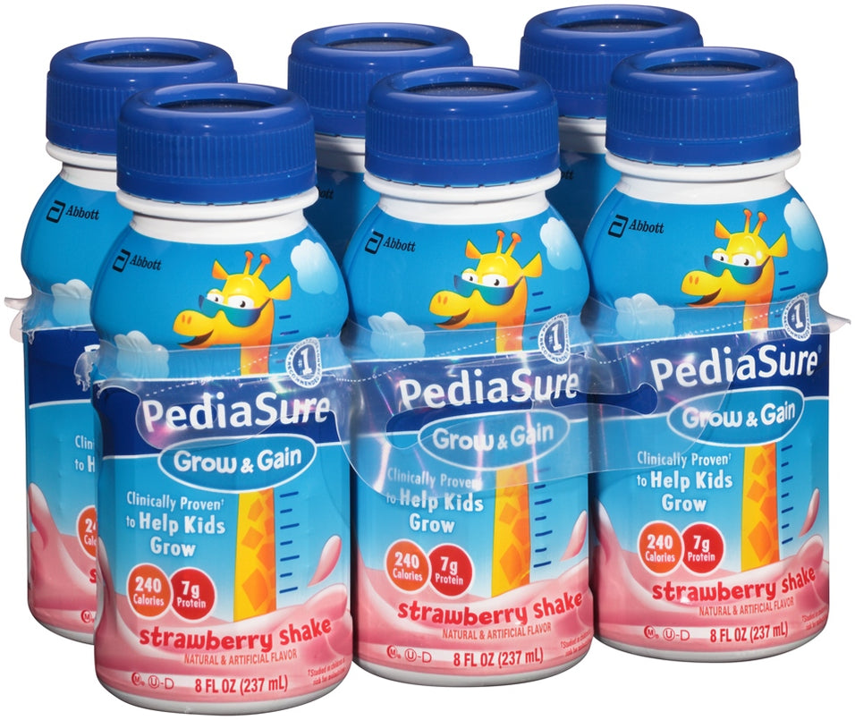 Abbott PediaSure Nutrition Drink, Strawberry Shake, 6 x 8 oz — Goisco.com