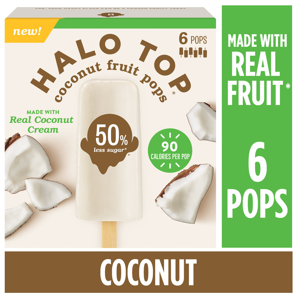 Halo Top Coconut Fruit Popsicles , 6 ct — Goisco.com