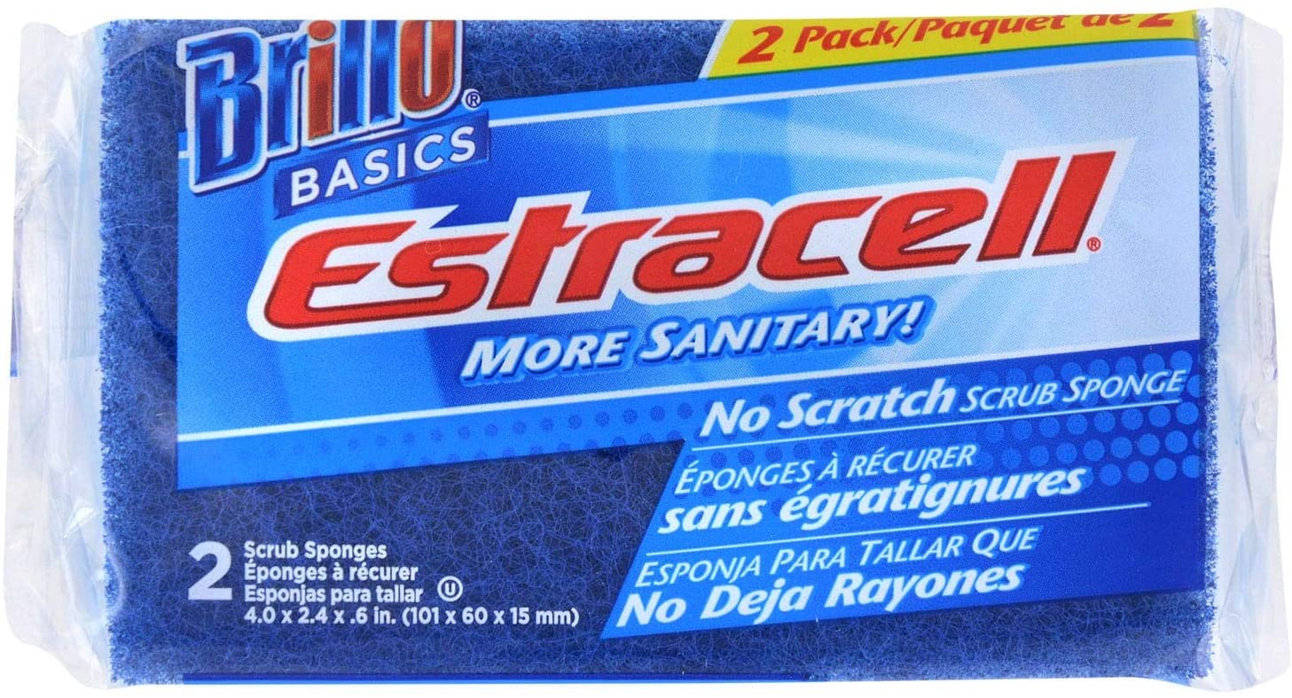 Brillo Estracell No Scratch Scrub Sponge, 2-Pack, 2 ct — Goisco.com