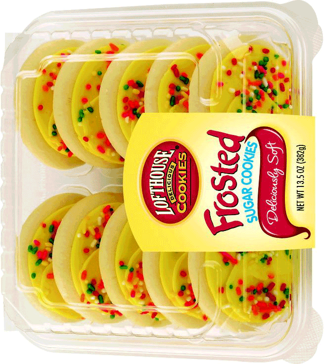 Lofthouse Yellow Frosted Sugar Cookies , 13.5 oz — Goisco.com
