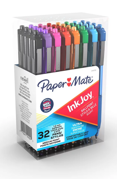 Paper Mate Ballpoint 300RT Pens, Assorted Colors , 32 ct — Goisco.com
