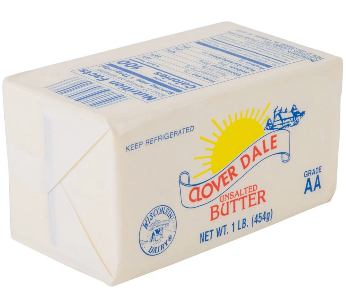 Cloverdale Grade AA Unsalted Butter , 1 lbs — Goisco.com
