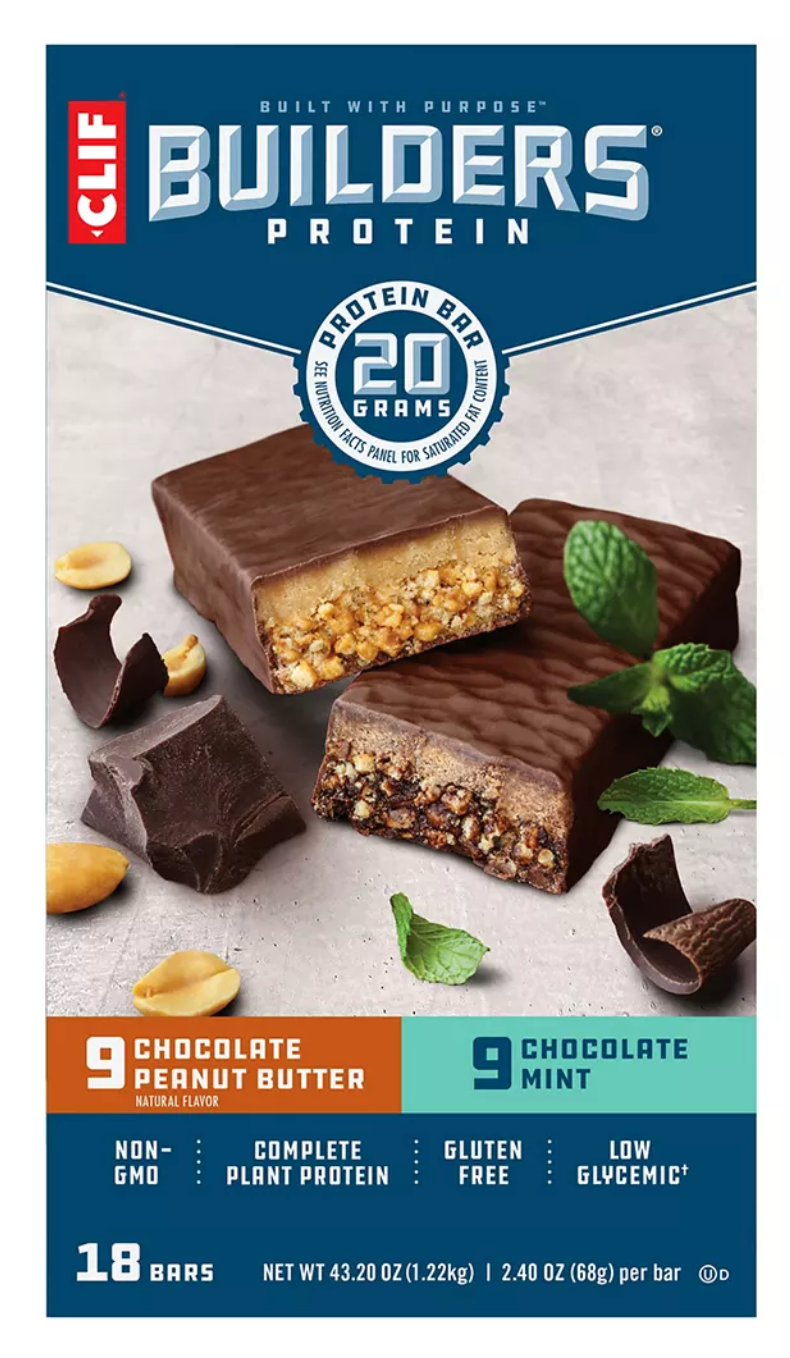 Cliff Bar Builders, Variety Pack , 18 x 2.4 oz — Goisco.com