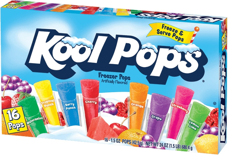 Kool Pops Freezer Pops Assorted, 16 x 42.5 gr — Goisco.com