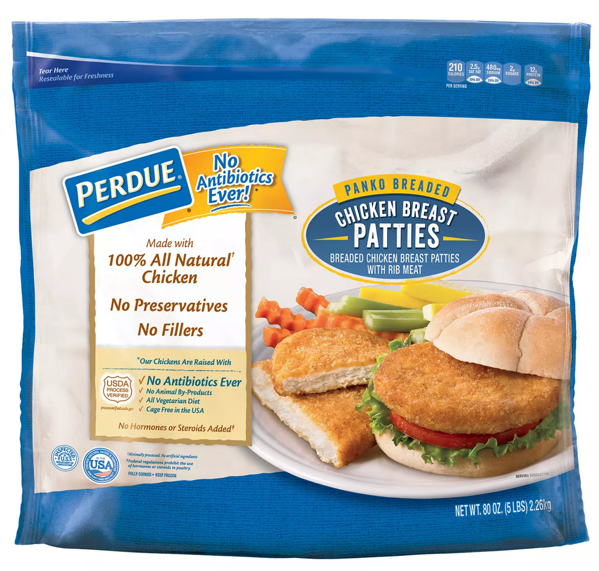 Perdue Frozen Chicken Breast Patties , 5 lbs — Goisco.com