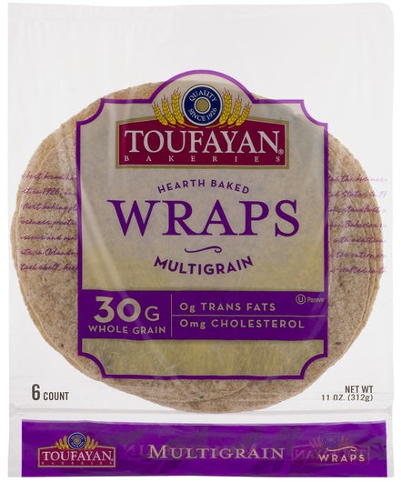 Toufayan Heart Baked Multigrain Wraps, 6-Pieces, 11 oz — Goisco.com