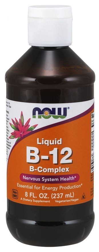 Now Vitamin B-12 Complex Liquid, Nervous System Health, 8 oz — Goisco.com