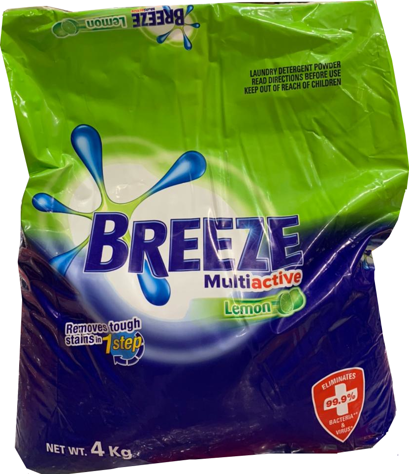 Breeze Multiactive Lemon Laundry Detergent Powder , 4 kg — Goisco.com