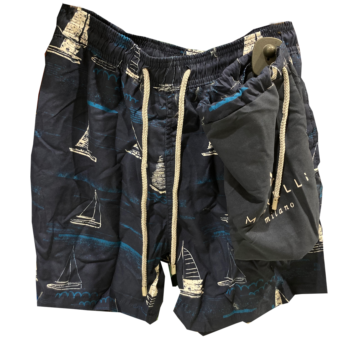 Morelli Swimming Short, Blue/Boats, 1 pc — Goisco.com