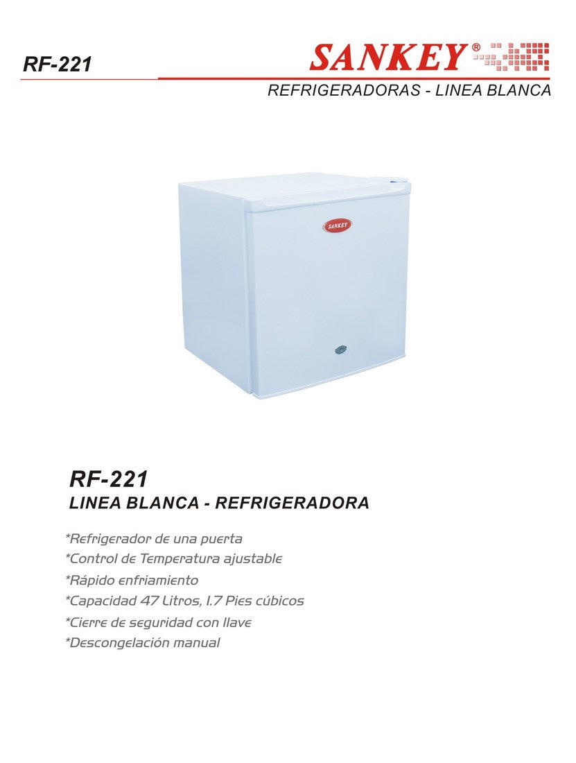 Sankey Refrigerator, 1.9 cub, Model #RF-221 — Goisco.com