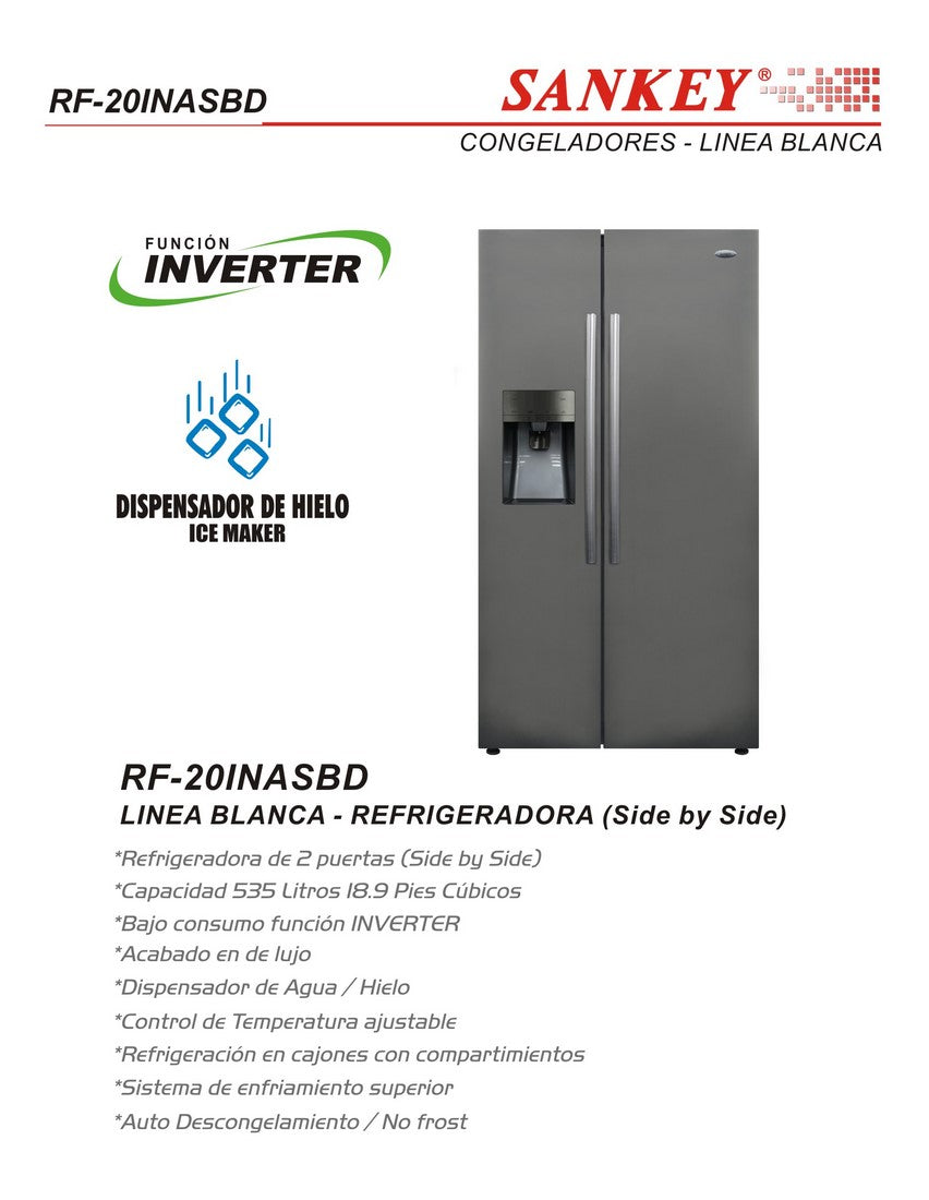 Sankey Refrigerator, Model #RF-20INASBD — Goisco.com