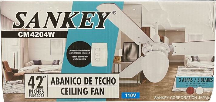 Sankey White Ceiling Fan, 42 Inch , 1 pc — Goisco.com