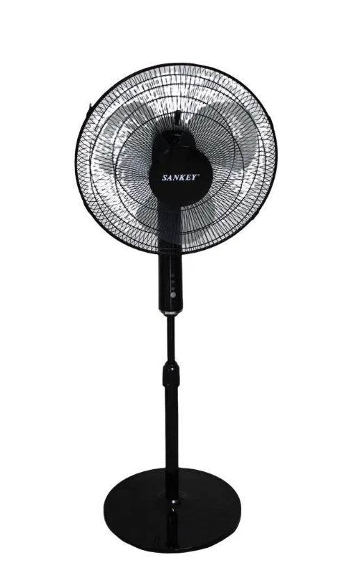 Sankey Controlled Stand Pedestal Fan, Black , 18 in — Goisco.com