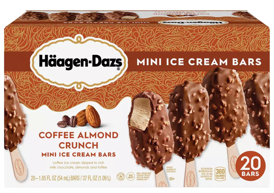 Haagen-Dazs Coffee Almond Crunch Ice Cream Bars , 20 ct — Goisco.com