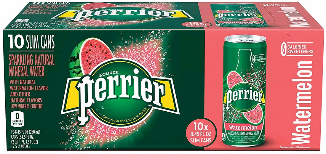 Perrier Watermelon Flavored Sparkling Mineral Water, 10 x 8.45 oz ...