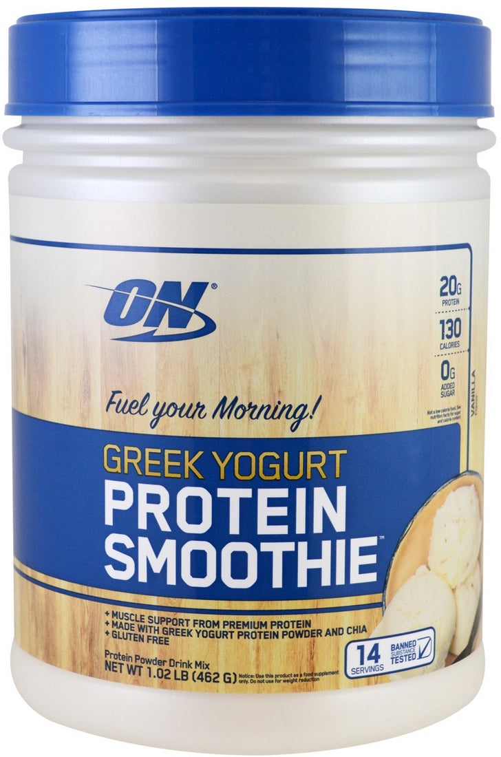 Optimum Nutrition Greek Yogurt Protein Smoothie Vanilla, 1.02 lbs ...