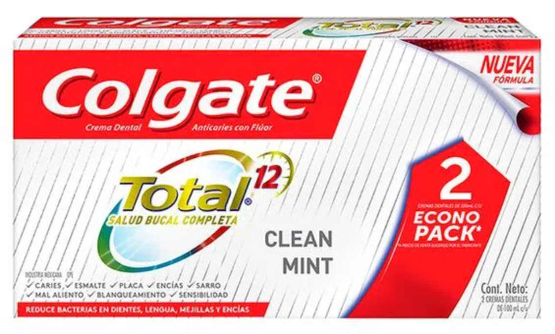 Colgate Total Clean Mint Toothpaste, Value Pack, 2 x 100 ml — Goisco.com