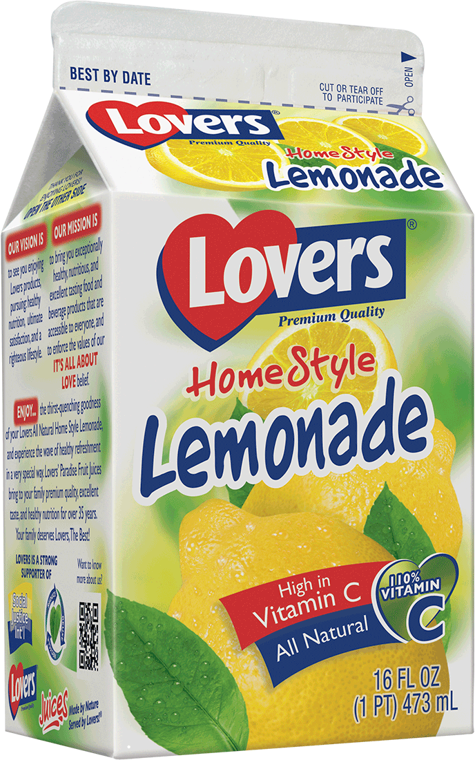 Lovers Home Style Lemonade, 473 ml, 16 oz — Goisco.com