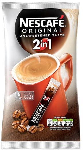 Nestle Nescafe Original 2 in 1 Sachets, 5 ct — Goisco.com