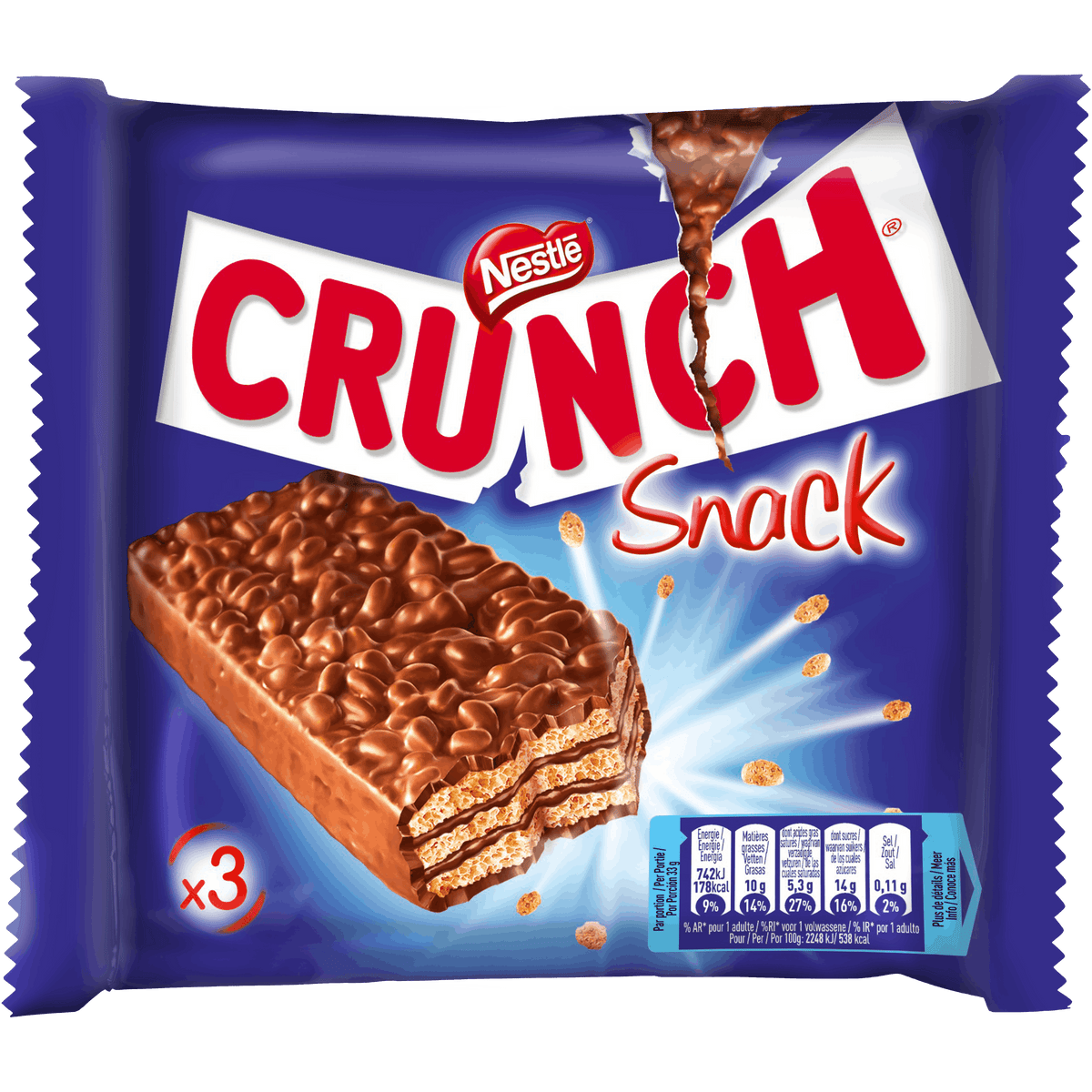 Nestle Crunch Chocolate Snacks, 3-Pack, 3 x 33 g — Goisco.com