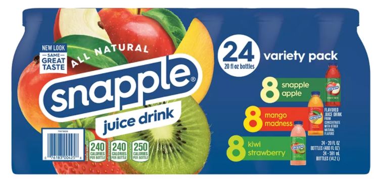 Snapple Juice Drink, Variety Pack, 24 x 20 oz — Goisco.com