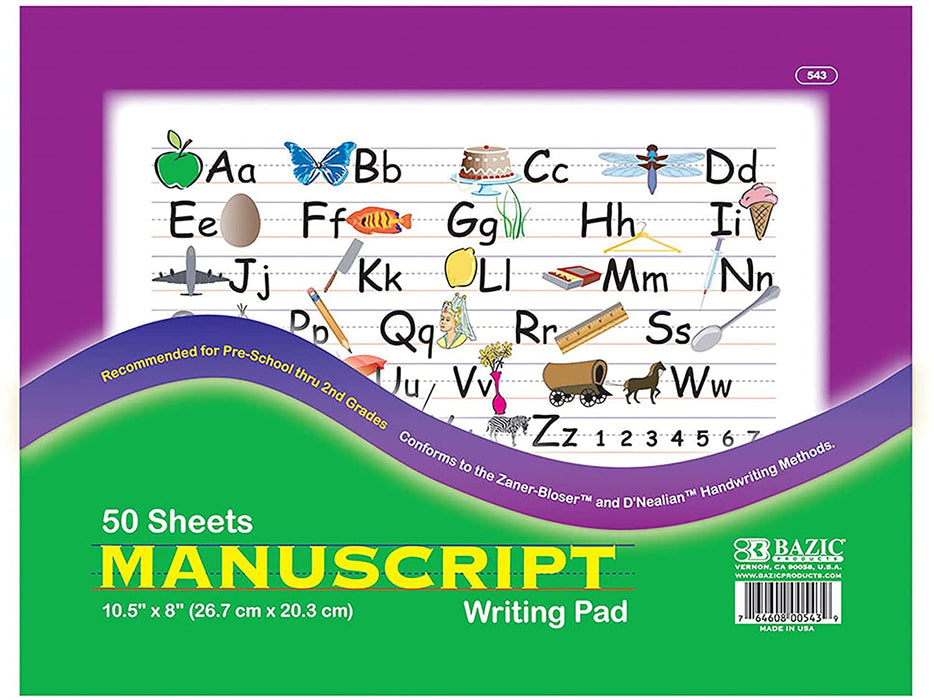 Bazic Manuscript Writing Pad , 50 sheets — Goisco.com