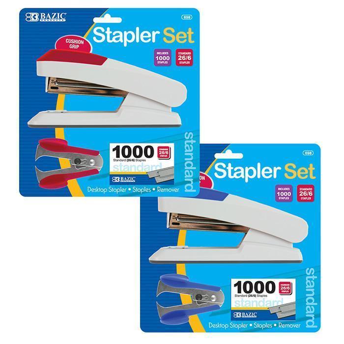Bazic Desktop Stapler Set, 3 pcs — Goisco.com