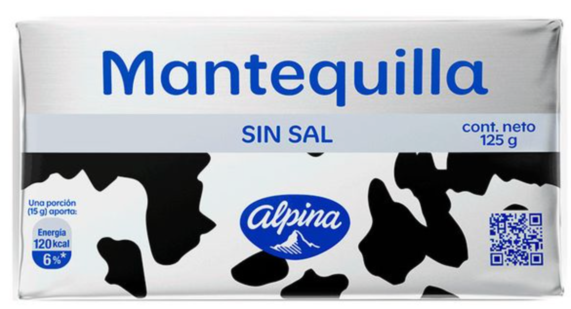 Alpina Butter Without Salt , 125 gr — Goisco.com