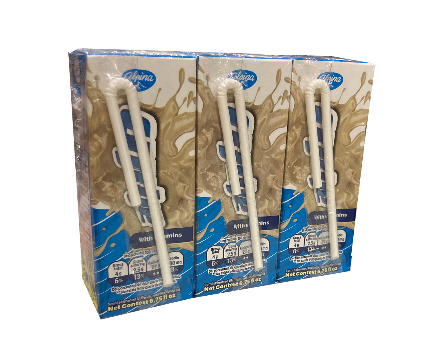 Alpina Milk, Vanilla Flavor, 3 x 200 ml — Goisco.com