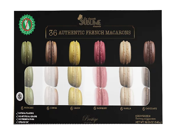 Sublime Desserts Aunthenic French Macarons, 36 ct — Goisco.com