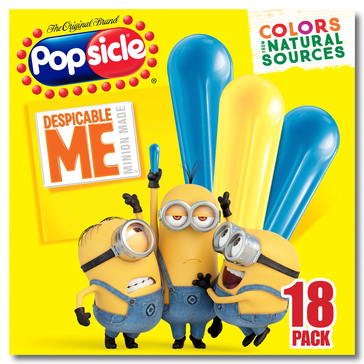 Popsicle Minions Ice Pops , 18 ct — Goisco.com