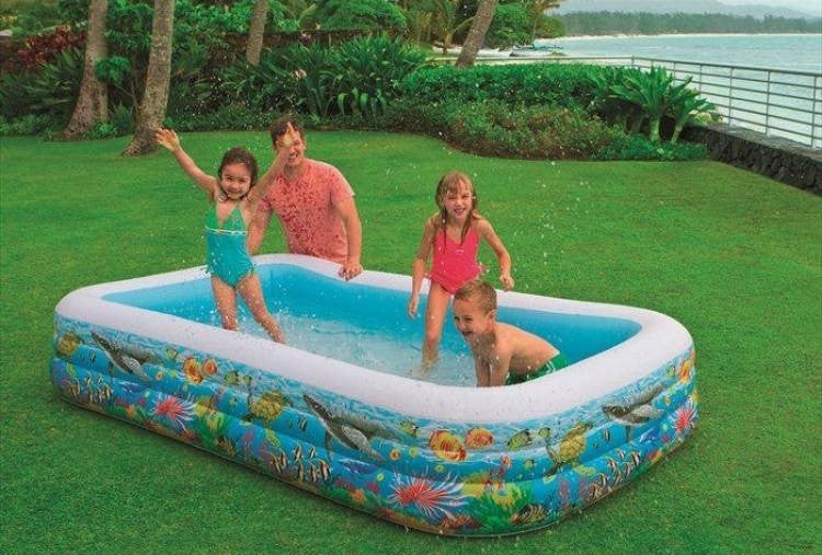 Intex Inflatable Tropical Reef Family Pool, Model # 58485 — Goisco.com